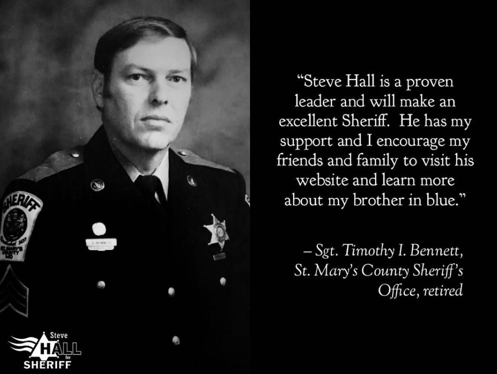 Steve Hall for St. Mary's County MD Sheriff - Endorsements